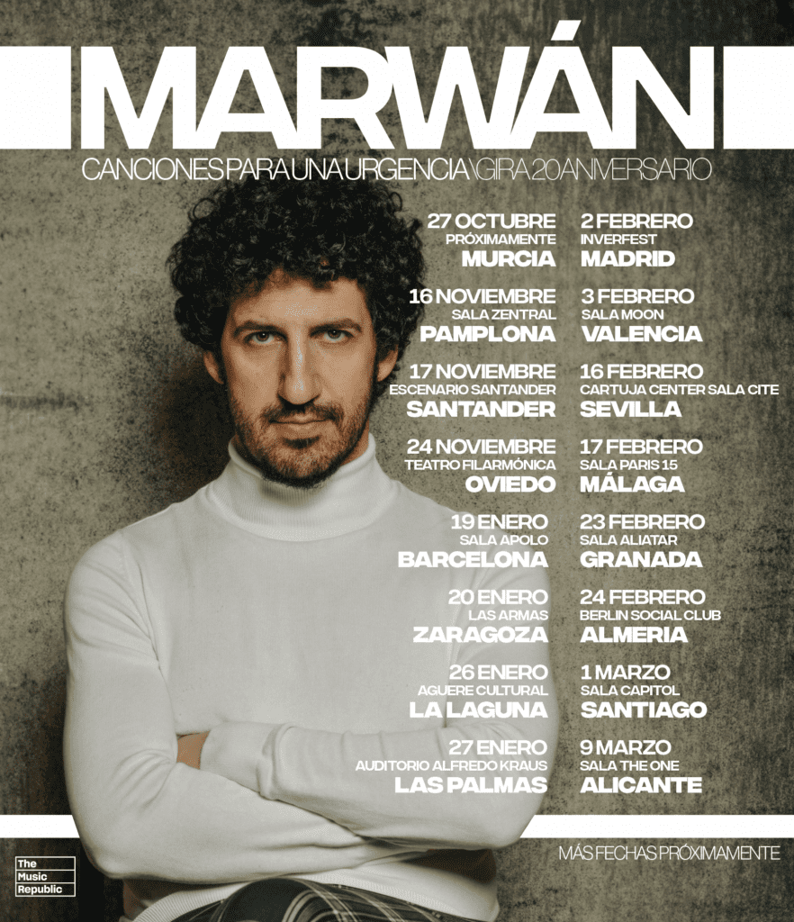 Marwán anuncia 'Canciones para una urgencia: Gira 20 aniversario ...