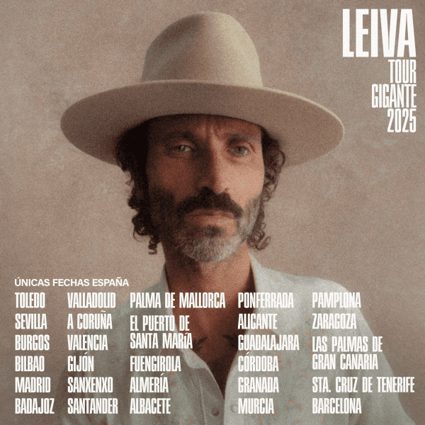 Conciertos del Tour Gigante 2025 de Leiva - MERCADEO POP