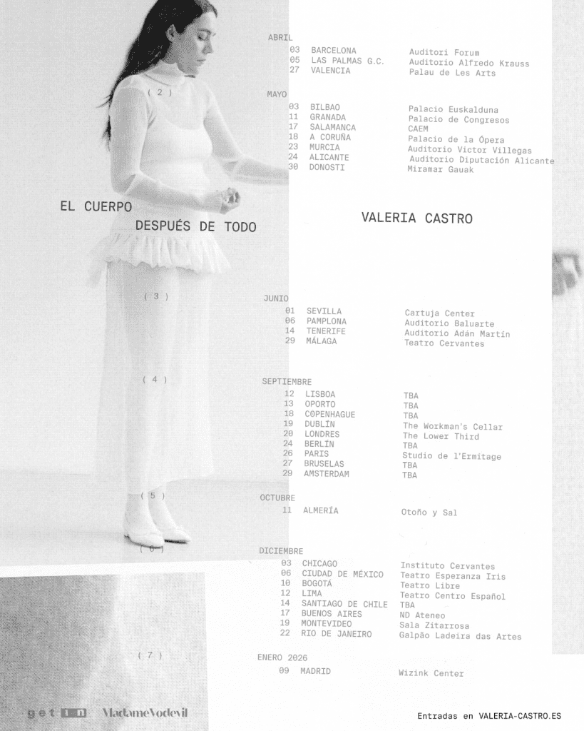 Valeria Castro anuncia disco, conciertos en 17 países y un WiZink ...