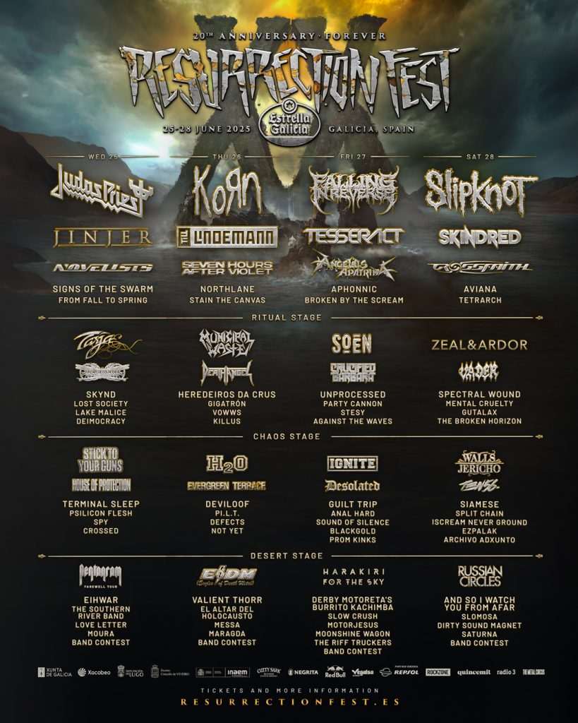 Resurrection Fest 2025: cartel por días - MERCADEO POP