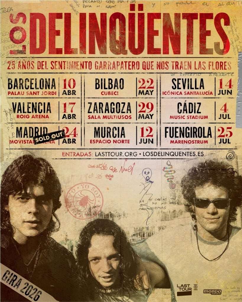 Los Delinqüentes se reúnen para una gira en 2026 que celebra el 25 ...